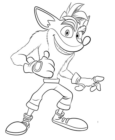 Crash Bandicoot 03 Coloring Page