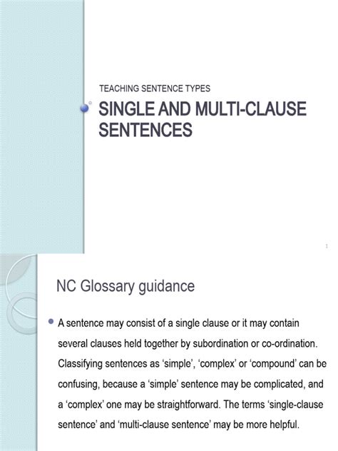 single and multi clause sentences download free pdf sentence