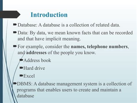 Introduction To Database Management System Pptx