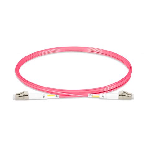 OM4 LC SC FC ST LSH E2000 MU MTRJ Multimode Duplex Fiber Optic Patch Cord Magenta Jacket