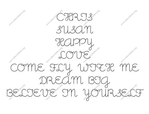 Cute Girly Cursive Uppercase And Lowercase Letter Stencils A Z 1 4 Inch Up To 36 Inch Printable