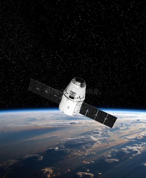 Cargo Space Craft Earth Planet Dark Background Sci Fi Wallpaper Space Station Orbiting Earth