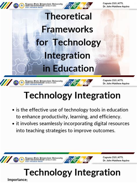 Theoretical Frameworks For Technology Integration In Education Pdf
