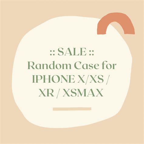 Random Case For Iphone X Xs Xr Xsmax