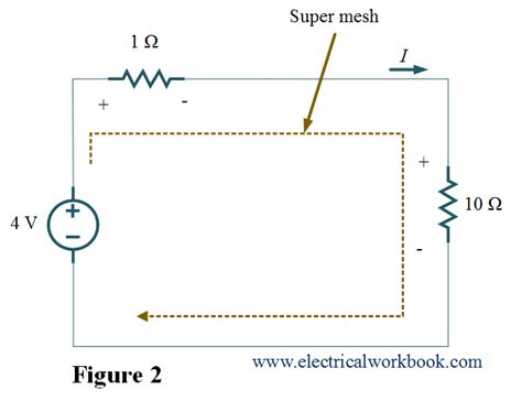 Super Mesh Analysis Theory Steps And Examples Electricalworkbook