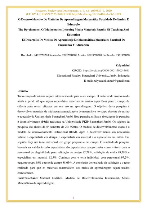 Pdf The Development Of Mathematics Learning Media Materials Faculty Of Teaching And Education