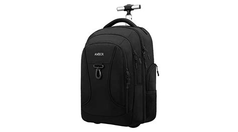 Ambor Rolling Backpack Waterproof 2 In 1 Wheeled Laptop Bag