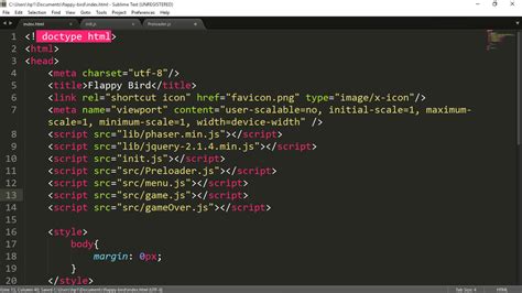 Flappy Bird Con Phaser Io Html Y Javascript ~ Programmming