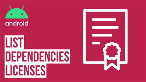 how to list 3rd party dependencies licenses in your android app john