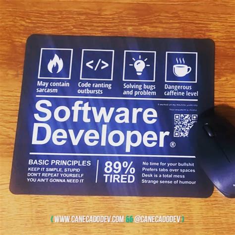 Caneca Do Dev Mouse Pad Software Developer Siga