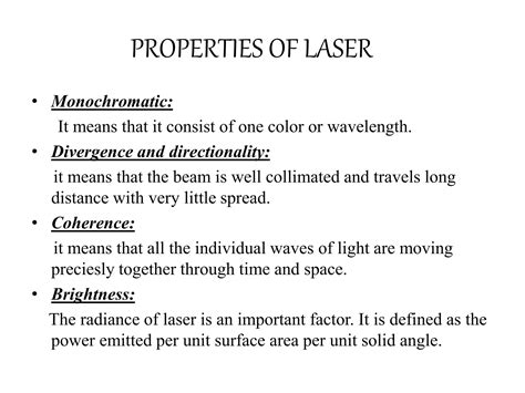 Laser And Applications Pptx