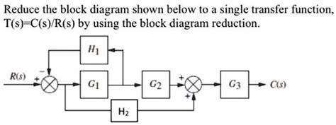 Reduce The Block Diagram Shown Below To A Single Transfer Function Ts