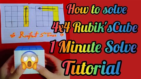 How To Solve 4x4 Rubikscube Tutorial 1 Minute Solve Magic