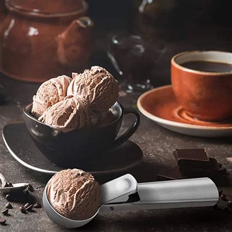 아이스크림 스쿠프 스택 스테인레스 스틸 아이스크림 파는 과일 비 스틱 아이스크림 스푼 주방 도구 홈 케이크 P4아이스크림 메이커 부품 Aliexpress