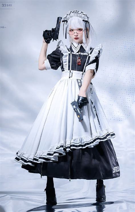 LilithHouse Cyber Maid Lolita Dress Set Version I Maid Lolita