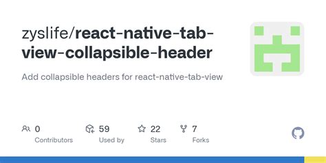 Github Zyslife React Native Tab View Collapsible Header Add Collapsible Headers For React