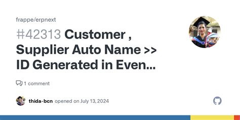 customer supplier auto name id generated in even number · issue 42313 · frappe erpnext