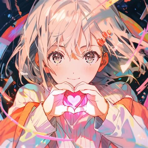 Premium Photo Anime Girl Holding A Heart In Her Hands Generative Ai