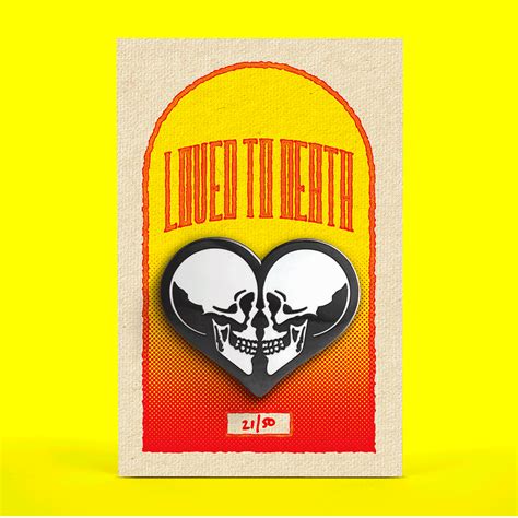 Love Skulls Enamel Pin Jimibiscuits