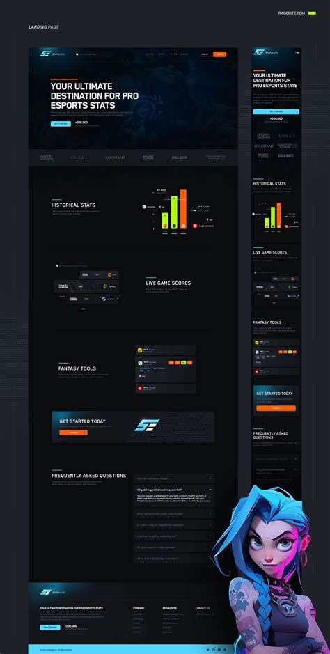 Esports Analytics And Statistic Website Behance