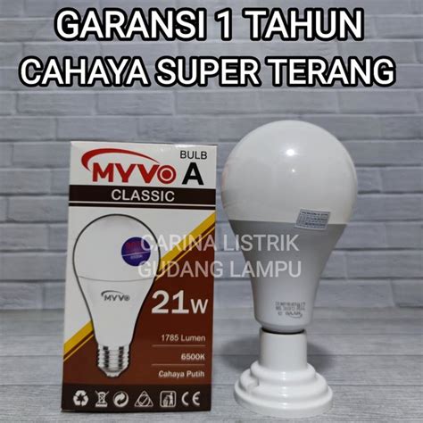 Jual Myvo Classic Lampu Led Bulb W Cahaya Putih K Garansi Tahun Di Lapak Carina Listrik