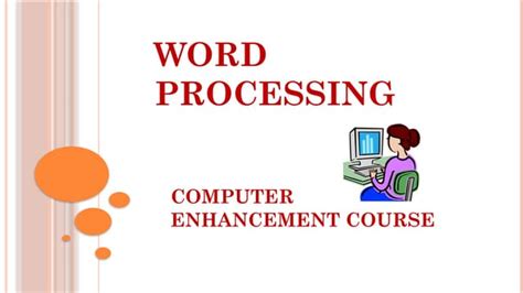 Word Processing Pptx Powerpoint Presentation Ppt