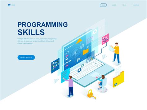 Modern Flat Design Isometric Concept Of Programming Skills 264395