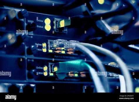 Network Connection Technology With Network Switch Router Ethernet