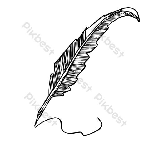 그리기 만화 깃털 펜 필기 그림 일러스트 Png Eps 무료 다운로드 Pikbest