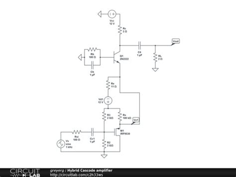 Hybrid Cascode Amplifier Circuitlab