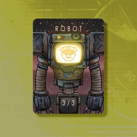 Fallout Securitron Robot Token For Magic The Gathering Etsy