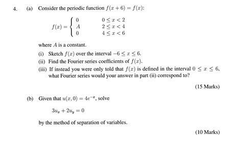 Solved A Consider The Periodic Function F X F X Chegg Com