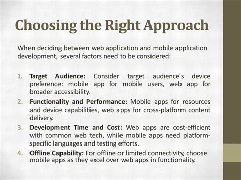 PPT Web Application Vs Mobile Application Develpment PowerPoint