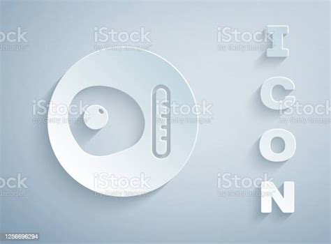 종이 잘라 전통적인 영국 아침 식사 회색 배경에 고립 된 소시지 아이콘 과 계란 튀김 종이 아트 스타일 벡터 3차원 형태에 대한 스톡 벡터 아트 및 기타 이미지 Istock