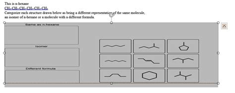 this is n hexane chchch ch ch ch categorize each structure drawn below