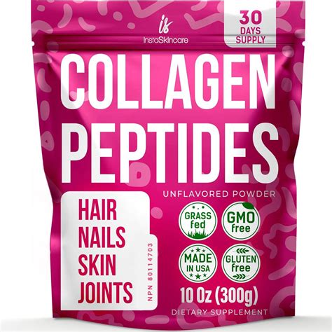 Instaskincare Collagen Peptides Powder For Women Hydrolyzed Collagen P