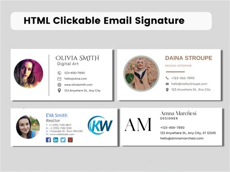 A Clickable HTML Email Signature Design Upwork
