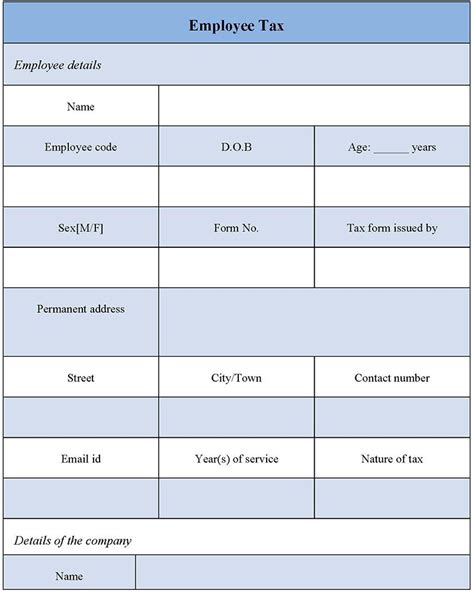 Employee Tax Form Editable PDF Forms Employee Tax Form Editable PDF Forms