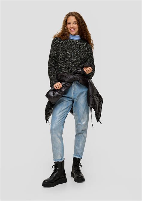 Multi Coloured Knitted Jumper With Glitter Yarn Black S Oliver