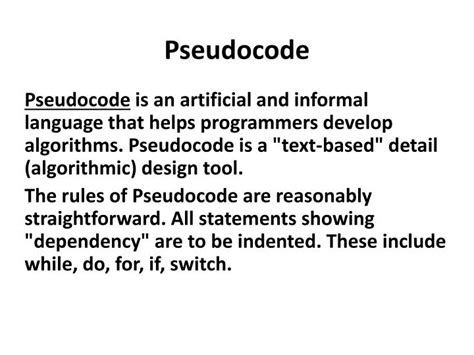 PPT Pseudocode Examples PowerPoint Presentation ID 2510442