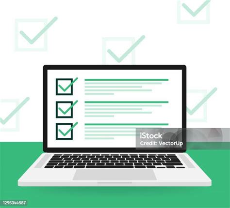 평면 스타일의 녹색 배경의 라인 측량 노트북 벡터 아이콘입니다 벡터 플랫 선 아이콘입니다 컴퓨터 화면입니다 개념에 대한 스톡 벡터 아트 및 기타 이미지 Istock
