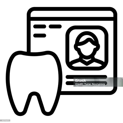 치과 이력 라인 아이콘입니다 의료 종이 벡터 그림은 흰색으로 분리되어 있습니다 Stomatology 문서 개요 스타일 및 앱을 위해 설계되었습니다 Eps 10 건강관리와