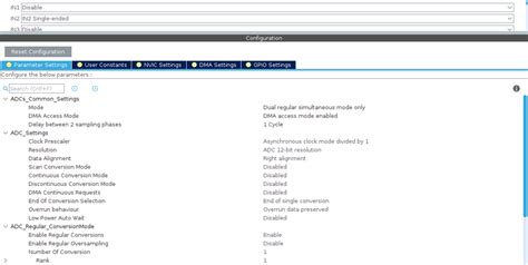Single Dma In Dual Regular Simultaneous Adc Mode Stmicroelectronics Community