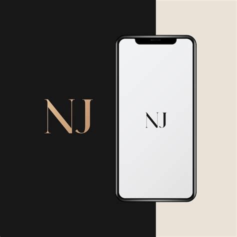 Premium Vector Nj Logo Design Vector Image