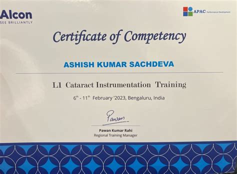 Ashish Sachdeva On Linkedin Successfully Completed L 1 Cataract Instrumentation Training A Big…
