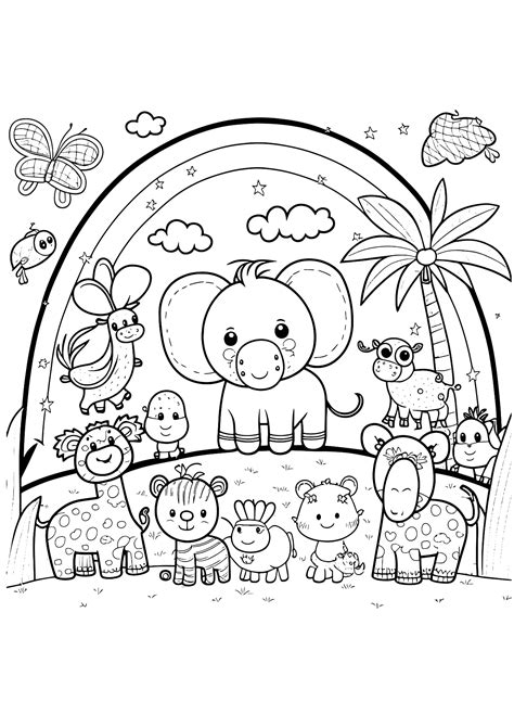 صور تلوين حيوانات للاطفال