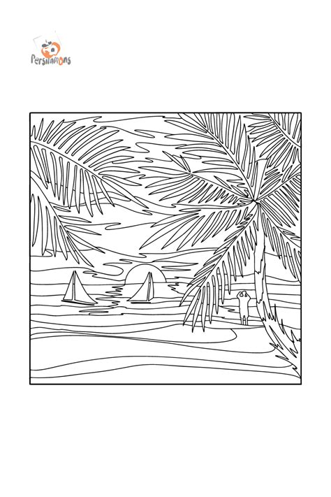 Landscape Boracay Philippines Landscapes Coloring Pages For Adults