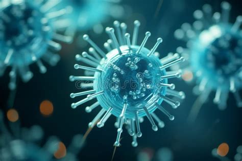 Detailed Bacterium Close Up Illustration Showing Intricate Details And Structures In High