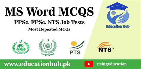 ms word mcqs set2 education hub