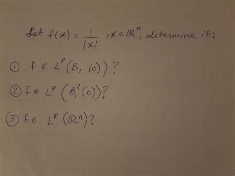 Solved Lp Space Inclusion Of Function